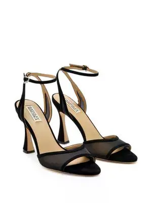 Badgley Mischka Ysabel Mesh-panel Suede Sandals