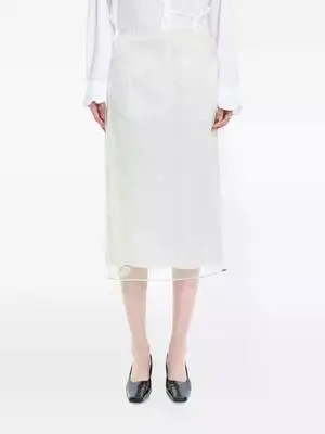 JNBY Mesh-embroidered Layered Midi Skirt