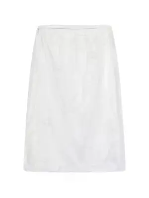JNBY Mesh-embroidered Layered Midi Skirt - Neutrals