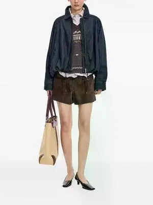 JNBY Drawstring Raglan-sleeve Denim Jacket