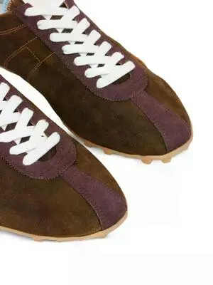 MAISON MARGIELA Sprinters Panelled Leather Sneakers - Brown