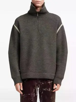 MAISON MARGIELA Elbow-patch Quarter-zip Sweater