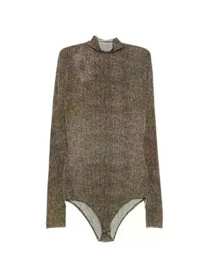 MAISON MARGIELA Herringbone-print High-neck Top
