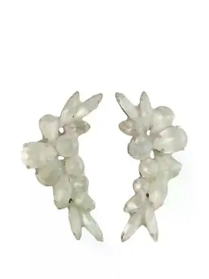 MAISON MARGIELA Engraved-logo Earrings - Silver