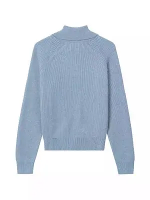 CHOCOOLATE Ribbed-knit Heart-patch Cardigan