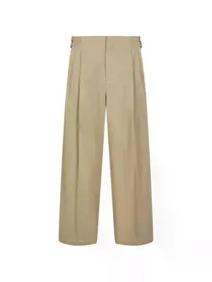 LESS Buckled-waist Pleated Trousers - Neutrals