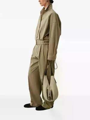 LESS Buckled-waist Pleated Trousers