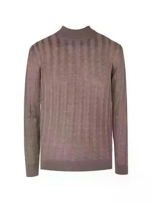 Pal Zileri Cable-knit High-neck Sweater