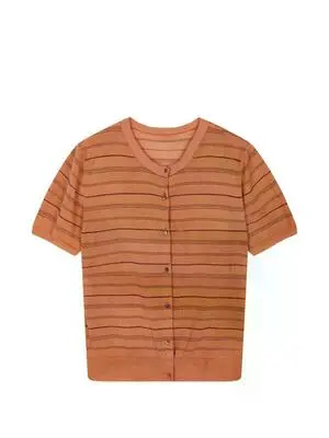 JNBY Striped Short-sleeve Cardigan