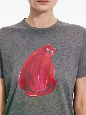 JNBY Cat-print Short-sleeve T-shirt
