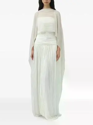 Simkhai Danielle Crinkle-jersey Bustier Maxi Gown