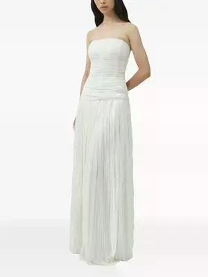 Simkhai Danielle Crinkle-jersey Bustier Maxi Gown