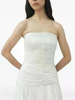 Simkhai Danielle Crinkle-jersey Bustier Maxi Gown