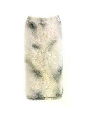 MAISON MARGIELA Fuzzy-texture Midi Skirt