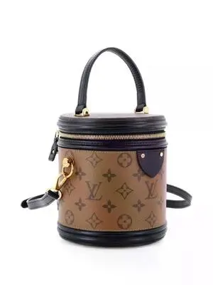 LOUIS VUITTON Cannes Handbag Reverse Monogram Canvas Satchel