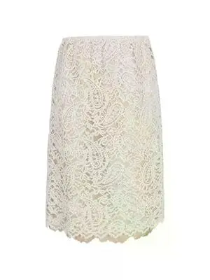 JNBY Lace-embroidered Midi Skirt - White