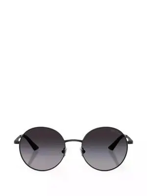 JIMMY CHOO Glitter-detail Round-frame Sunglasses - Black