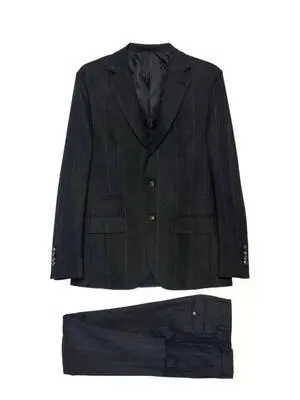 Eleventy Single-breasted Pinstripe Suit - Blue