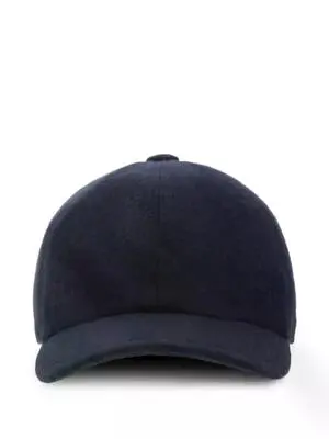 Fedeli Cashmere Baseball Hat - Blue