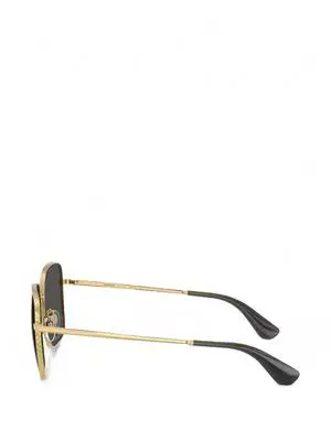 Burberry Check-engraved Square-frame Sunglasses