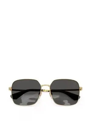 Burberry Check-engraved Square-frame Sunglasses