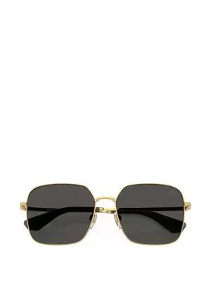 Burberry Check-engraved Square-frame Sunglasses