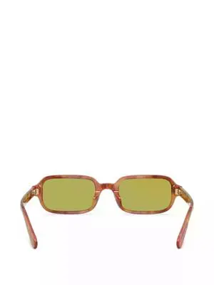 COACH Cfu11 Tortoiseshell-effect Rectangle-frame Sunglasses