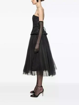 NISSA Midi Tulle Corset Dress