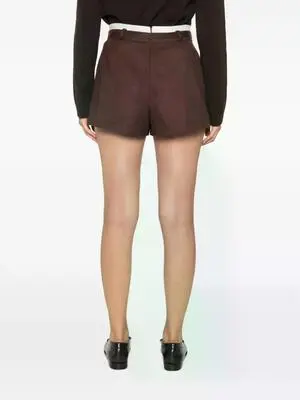 Maje Pleated Belted Shorts