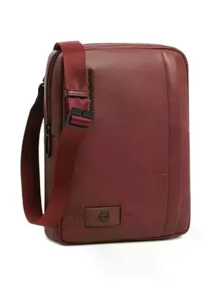 PIQUADRO Leather Messenger Bag - Red