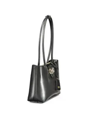 Guess Horsebit Logo-plaque Shoulder Bag - Black