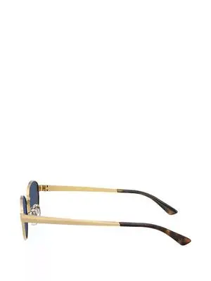 Ray-ban Oval-frame Sunglasses - Gold