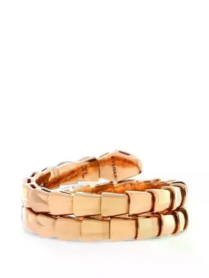BVLGARI Serpenti Viper Two-coil 18k Rose Gold With Diamond Ring