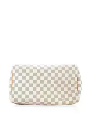 LOUIS VUITTON Speedy Handbag Damier 30 Satchel - White