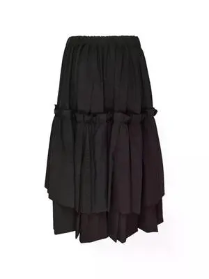 Comme Des Garçons Tiered Ruffled Midi Skirt