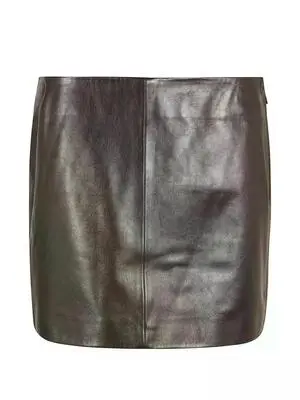 ARMA Melody Leather Mini Skirt - Brown