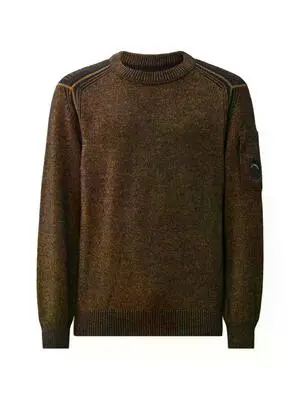 C.P. COMPANY Lens-detail Knitted Sweater - Brown
