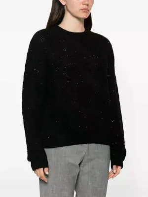 Fabiana Filippi Sequin-embellished Open-knit Sweater
