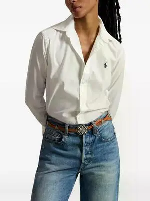 Polo Ralph Lauren Embroidered-logo Button-down Shirt - White