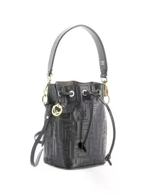 Fendi Mon Tresor Zucca Embossed Leather Mini Bucket Bag