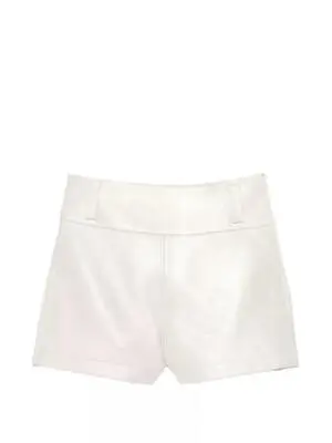 MITILIANE COUTURE Leather Shorts - Neutrals
