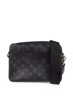 LOUIS VUITTON 2010-2020s Monogram Trio Messenger Shoulder Bag - Black