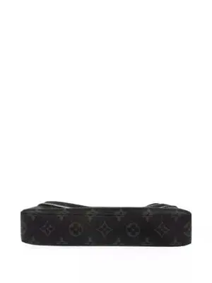 LOUIS VUITTON 2010-2020s Monogram Trio Messenger Shoulder Bag - Black