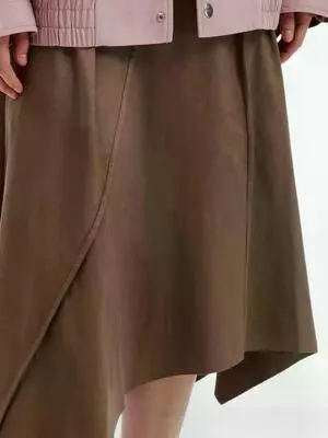 B+AB Asymmetric Panelled Midi Skirt - Brown
