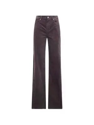 7 For All Mankind Lotta Corduroy Wide-leg Jeans - Brown