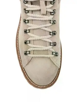 Eleventy Suede Panelled Ankle Boots - Neutrals