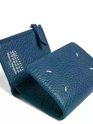 MAISON MARGIELA Four Stitches Grainy Leather Wallet - Blue