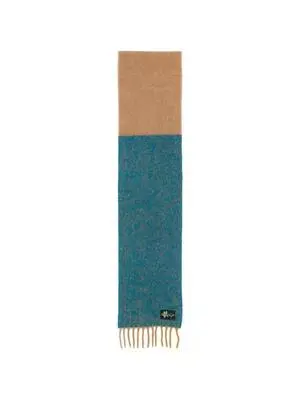 Paul Smith Colour-block Fringed Scarf - Blue