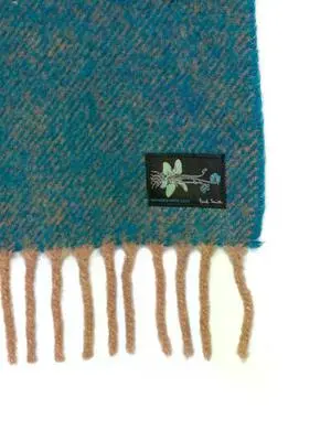 Paul Smith Colour-block Fringed Scarf