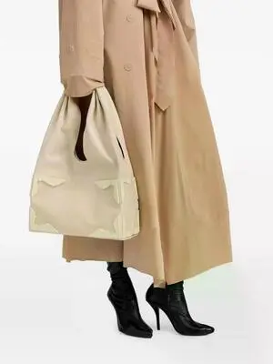 MAISON MARGIELA Medium Box Leather Tote Bag - Neutrals